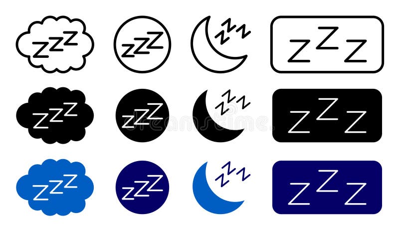 Zzz icon vector stock vector. Illustration of star, communication ...