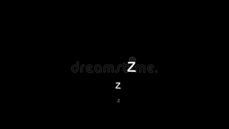 Zzz Sleep Icon Animated Zzz Sleep Green Screen Alpha Looping 4k Stock ...