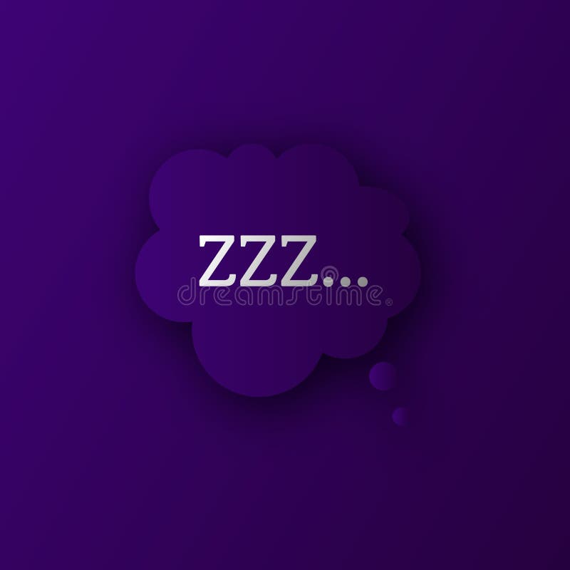 Zzz sleep sound vector stock vector. Illustration of gradient - 124696089