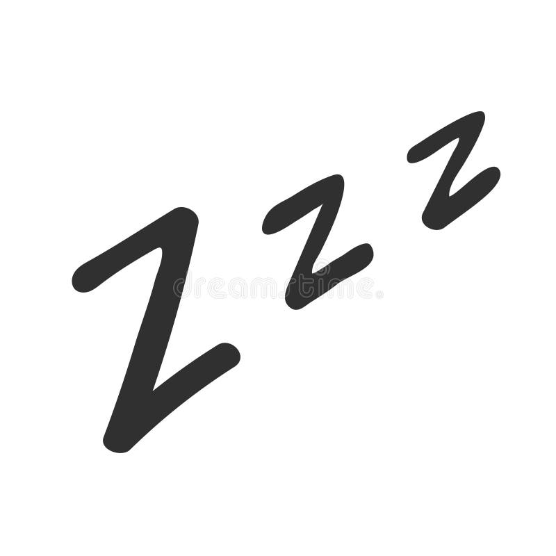 ZZZ Sleeping Sign Lettering Stock Vector - Illustration of isolated ...