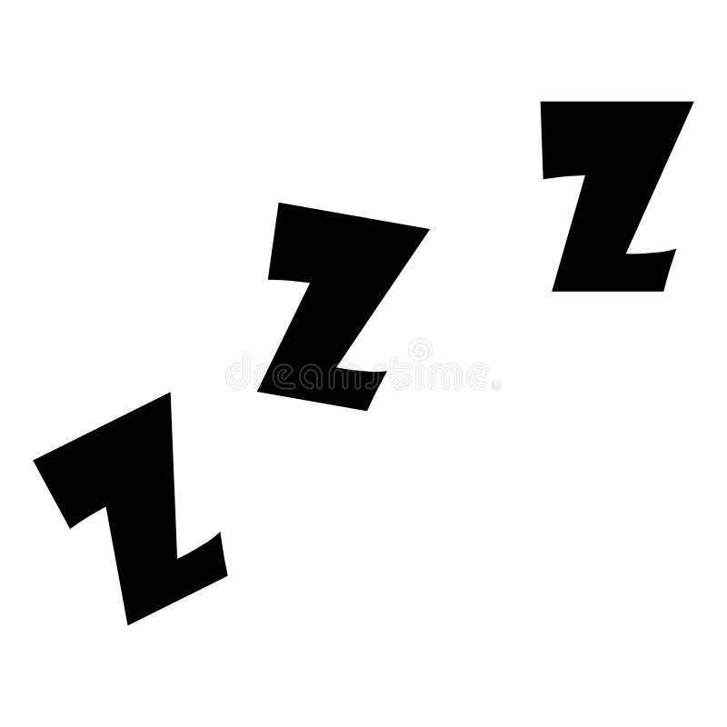 ZZZ. Symbol of Sleep, Snoring, Rest. Illustration Black Text Stock ...