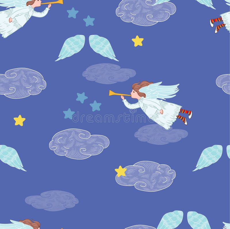Ángeles en cielo ilustración del vector. Ilustración de seda - 39929911 Ángeles en cielo ilustración del vector. Ilustración de seda - 39929911
