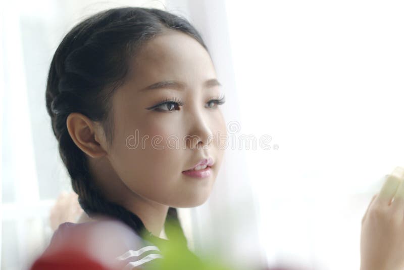 Japanisches Schulmädchen Stockfoto Bild Von Schulmädchen 79834650