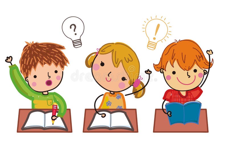 Étudiants Mignons Répondez Aux Questions Illustration de Vecteur ... Étudiants Mignons Répondez Aux Questions Illustration de Vecteur ...