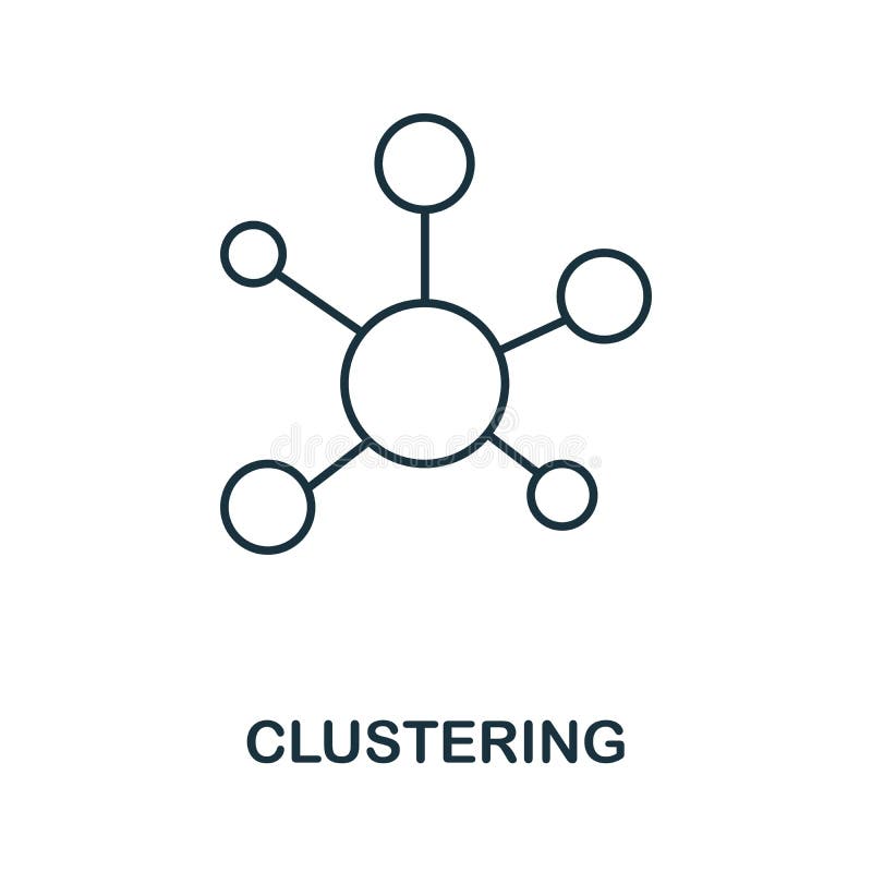 ícone De Linha De Cluster. Design Criativo De Esboço a Partir Da ... ícone De Linha De Cluster. Design Criativo De Esboço a Partir Da ...
