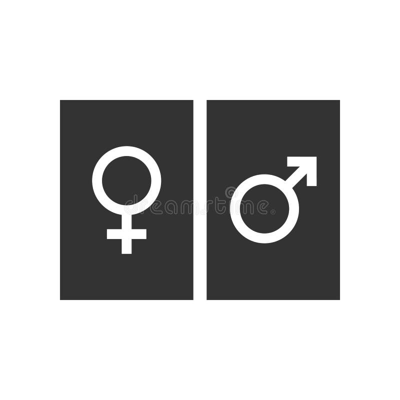 Ícone Do Gênero Símbolo Fêmea Masculino Ilustração Do Vetor Projeto