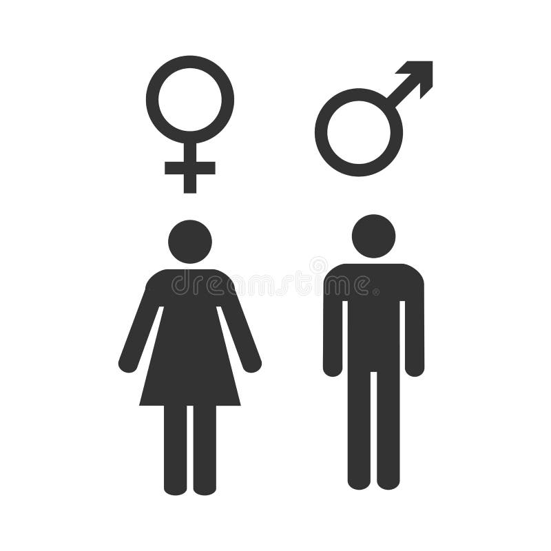 Ícone Do Gênero Símbolo Fêmea Masculino Ilustração Do Vetor Projeto