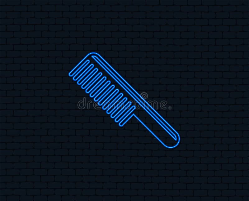 Ícone Do Sinal Do Cabelo Do Pente Símbolo Do Barbeiro Ilustração Do