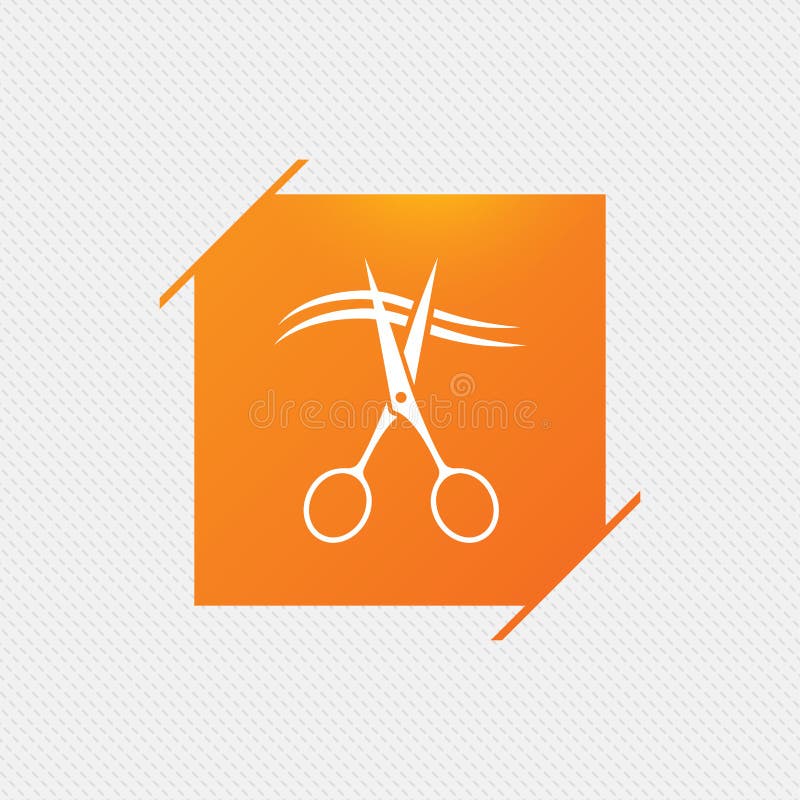 Ícone Do Sinal Do Cabelo Do Corte Das Tesouras Símbolo Do Cabeleireiro