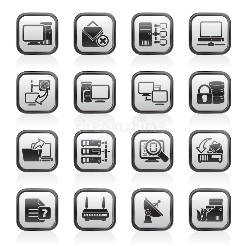 Ícones Da Rede Informática E Do Internet Ilustração do Vetor ... Ícones Da Rede Informática E Do Internet Ilustração do Vetor ...