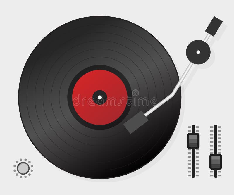 Interface Turntables on Whete Background Stock Illustration ...