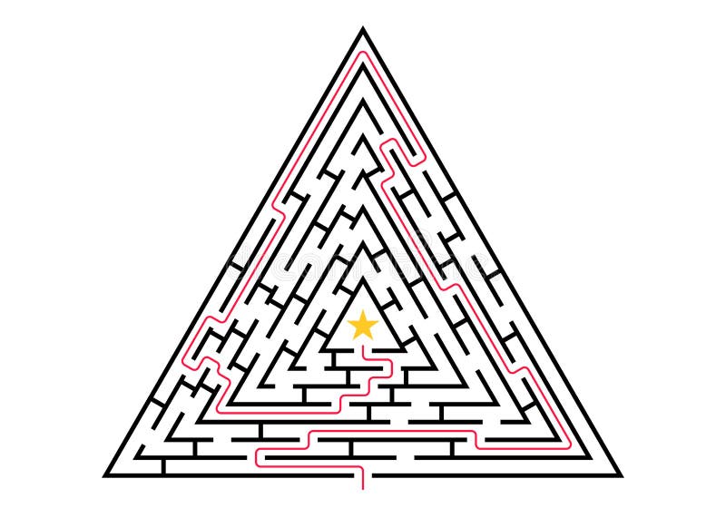 Labyrinth Game. Triangle Maze Puzzle. Find the Right Way, Path or ... Labyrinth Game. Triangle Maze Puzzle. Find the Right Way, Path or ...