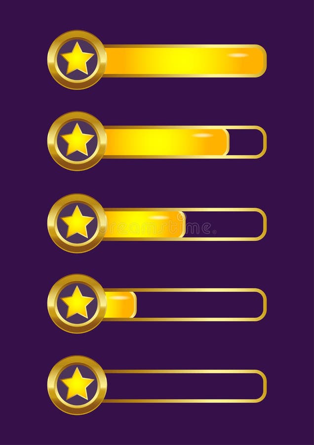 Colorful Progress Bar Set, Vector Illustration. Magic Stock Vector - Illustration of elements ...