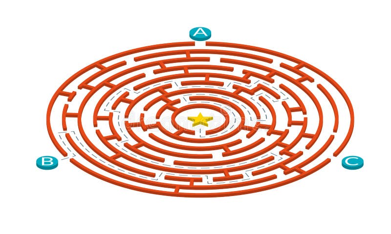 Labyrinth Maze Game. Circle Puzzle. Find Exit or Right Way Challenge ... Labyrinth Maze Game. Circle Puzzle. Find Exit or Right Way Challenge ...