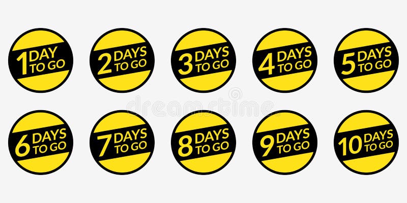 Number of Days Left To Go Set. Countdown Badges, Labels, or Stickers ... Number of Days Left To Go Set. Countdown Badges, Labels, or Stickers ...