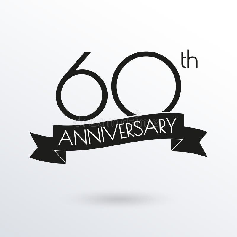 60 Years Anniversary Logo with Ribbon. 60th Anniversary Celebration ... 60 Years Anniversary Logo with Ribbon. 60th Anniversary Celebration ...