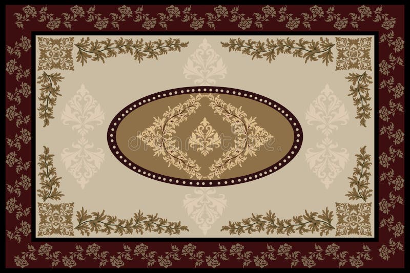 Persian Carpet or Iranian Carpet Traditional Design Oriental Damask Floral Embroidery Design for ...