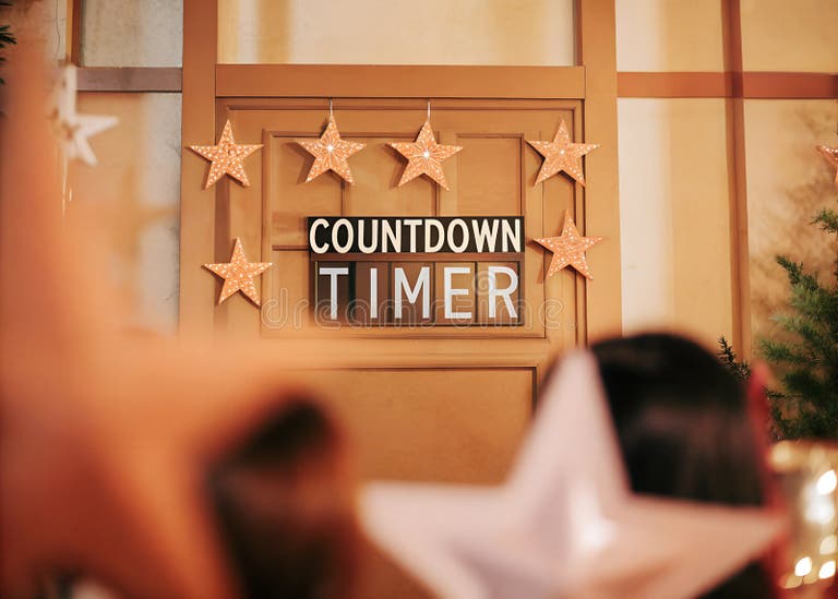 â€‹a Countdown Timer Surrounded by Stars Stock Illustration - Illustration of sand, number ...