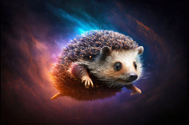 刺猬在太空飞翔的肖像 库存例证. 插画 包括有 敌意, 生成, 空间, 生产, 刺猬, 冒险家, 英雄 - 270039510