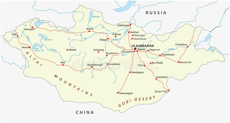 蒙古路线图 向量例证. 插画 包括有 旅游业, 戈壁, 北风之, 背包, 俄国, 国家, 国家（地区）, 中国 - 83402207