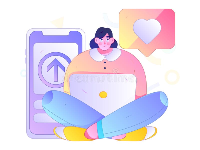 Notification Announcement Vector Creative Flat Hand Drawn Illustration Stock Vector ...