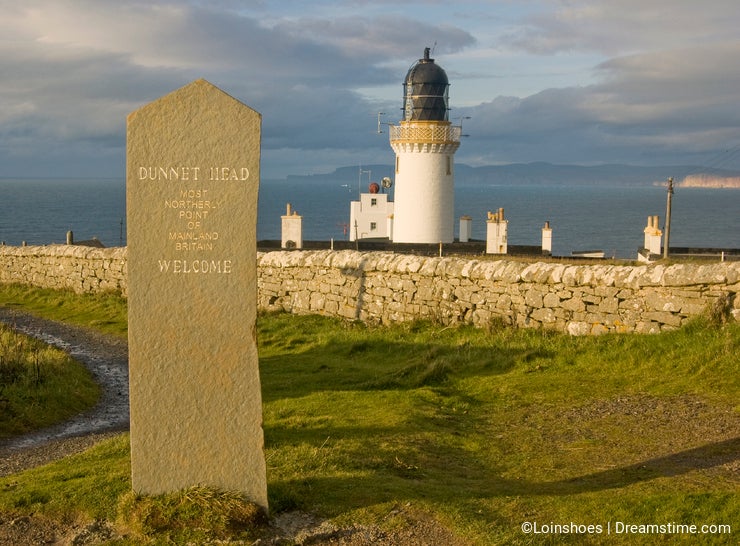 The Farrest Lighthouse North in the U.K. - Dreamstime