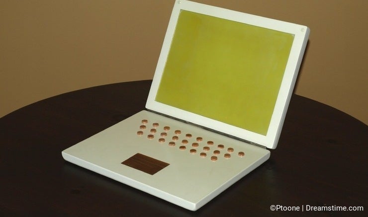 Electronic Props And The Wooden Laptop Computer - Dreamstime