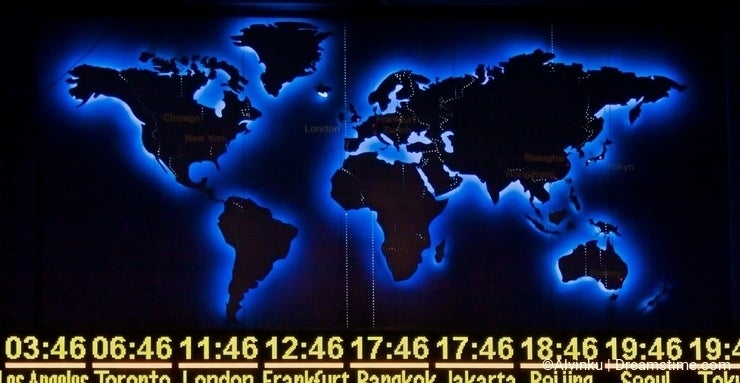 The new night version of my famous world map - Dreamstime