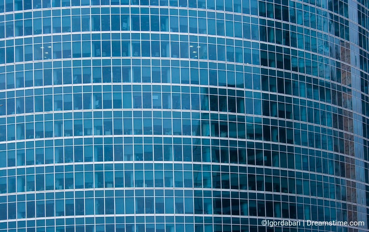 Modern architecture concept in blue... - Dreamstime
