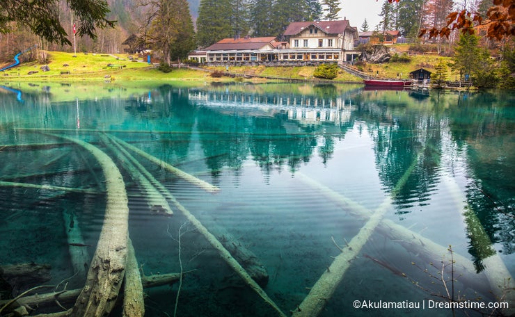 AUTUMN IN BLAUSEE, SWITZERLAND - Dreamstime