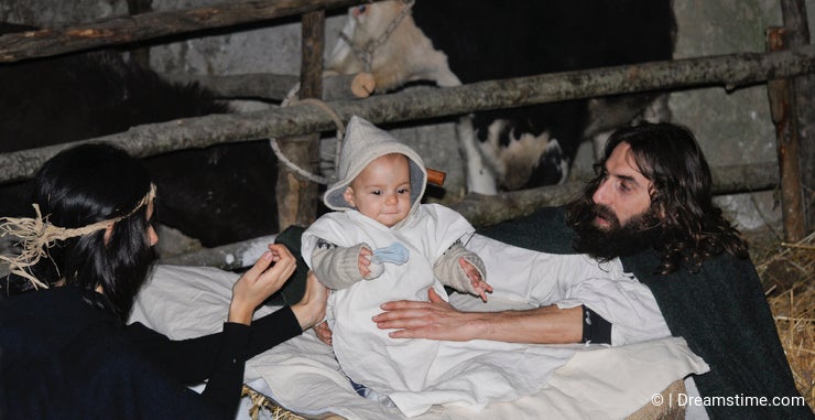 Tradition of medieval nativity scenes - Dreamstime