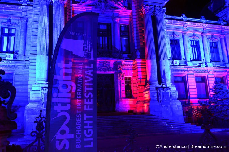 Spotlight - Light and Magic in Bucharest - Dreamstime