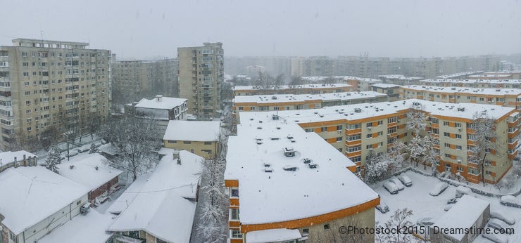 Heavy snow in Bucharest - Dreamstime
