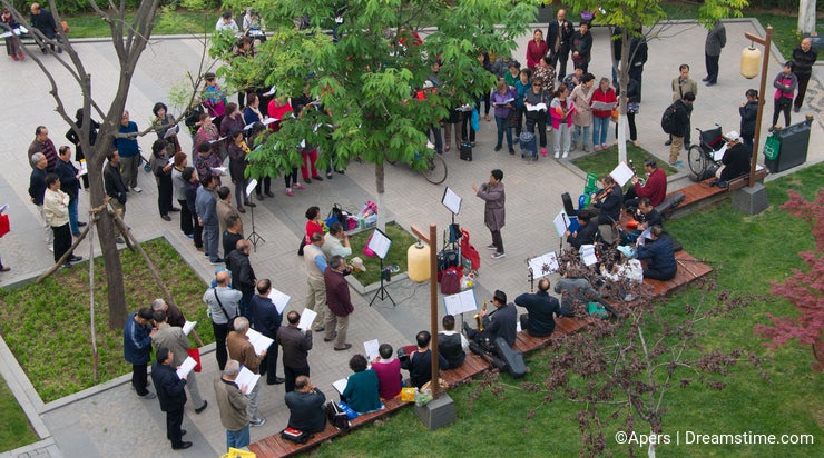 Communal activities are common in China - Dreamstime