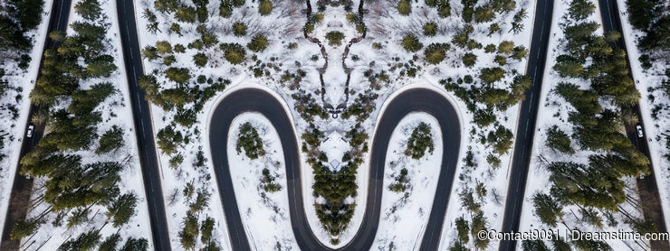 Drone your road - Dreamstime