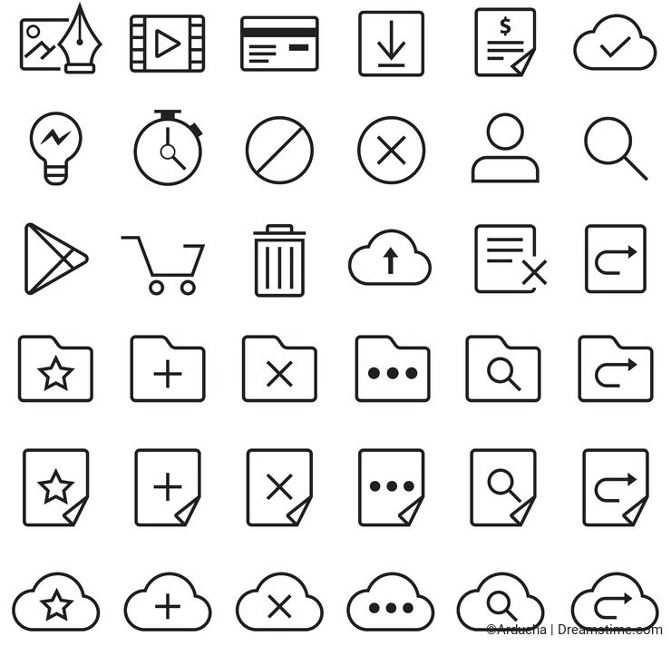 Picking Icon Sets that Compliment Your Web Design - Dreamstime