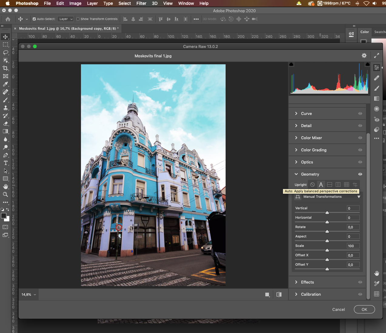How to correct the perspective for perfect cityscape images using ...
