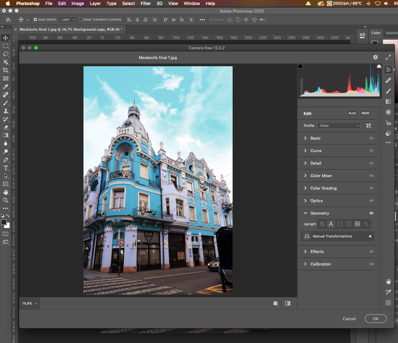 How to correct the perspective for perfect cityscape images using ...