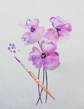 Watercolor Blue Car with Roses Stock Illustration - Illustration of ...