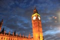 Free image of Illuminated Big Ben or Elizabeth Tower at night