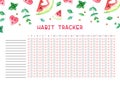 Monthly Habit Tracker Printable Template, Routine Tracker, A4, A5 Royalty-Free Stock Photography ...