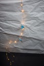 Image of String of unlit white Halloween skull lights ...