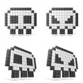 Image of pixelated skull | CreepyHalloweenImages