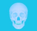 Image of pixelated skull | CreepyHalloweenImages