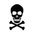 Image of cartoon skull and crossed bones | CreepyHalloweenImages