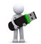 3d Character with Usb Flash Drive Stock Illustration - Illustration of ...