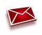 3d red mail icon stock illustration. Illustration of conceptual - 9917754