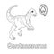 Qantassaurus Alphabet Dinosaur ABC Coloring Page Q Stock Vector ...
