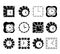Abstract clock symbols stock vector. Illustration of concept - 26398470