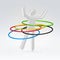 Abstract Man Rotating Hoops Stock Illustration - Illustration of sport ...
